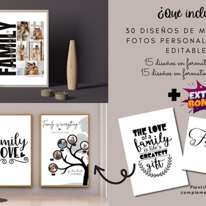 Family Photo Frame, Family Photo Collage, Family Photo Frames, Editable ...