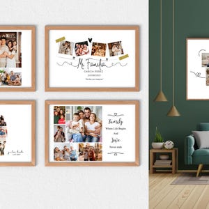 Family Photo Frame, Family Photo Collage, Family Photo Frames, Editable ...