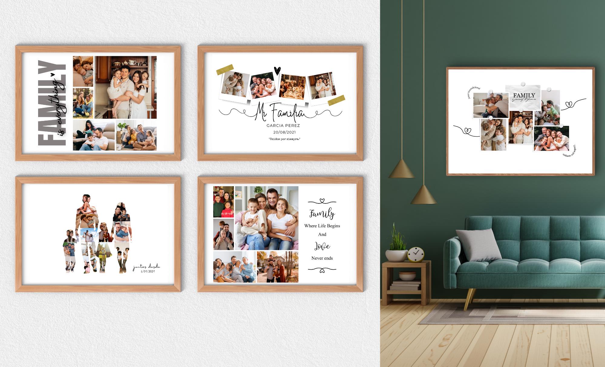 Family Photo Frame, Family Photo Collage, Family Photo Frames, Editable ...