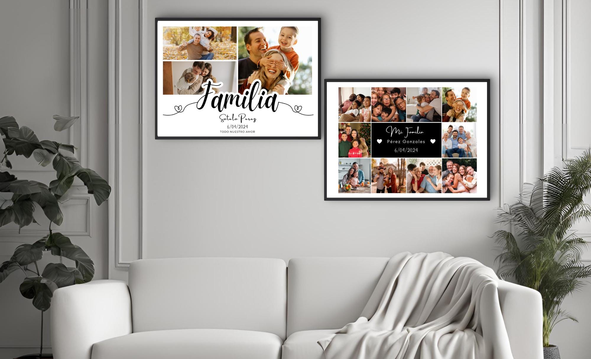 Family Photo Frame, Family Photo Collage, Family Photo Frames, Editable ...