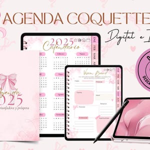 2025 Digital and Printable Coquette Planner, Goodnotes Planner, Fully ...
