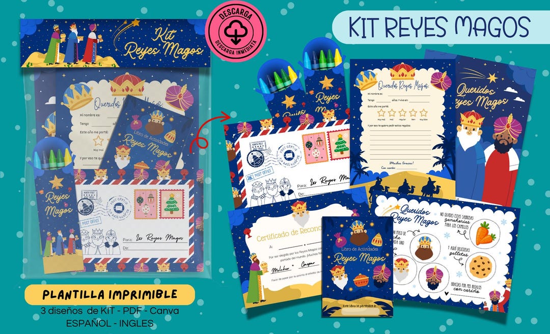 Printable Three Wise Men Kit, Three Kings Letter, Printable PDF ...