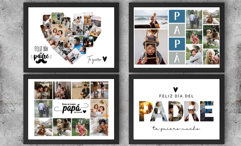 Plantillas editables Feliz día Papá, editable e imprimible, regalo ...