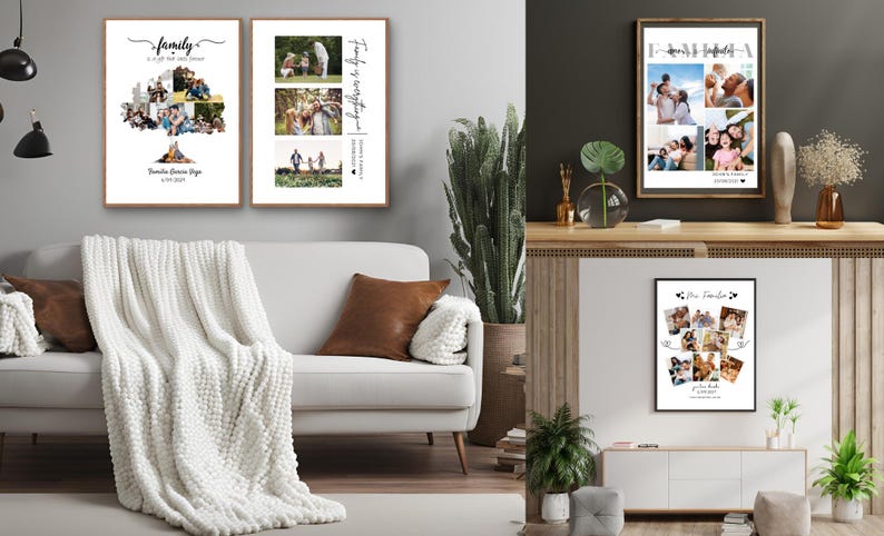 Family Photo Frame, Family Photo Collage, Family Photo Frames, Editable ...