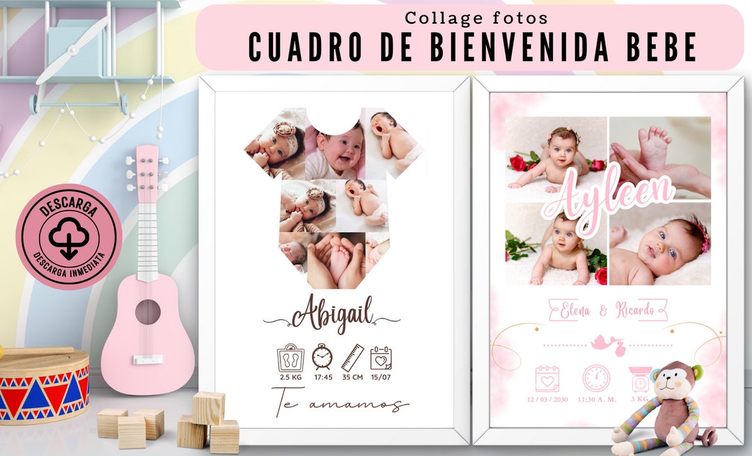 Welcome Baby Photo Box, Editable Photo Templates, Gift Baby Photo Box ...