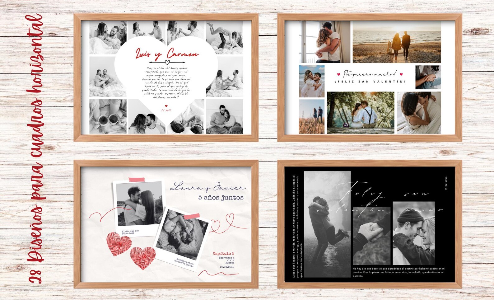 40 plantillas de collage de fotos, Collage de fotos de pareja ...