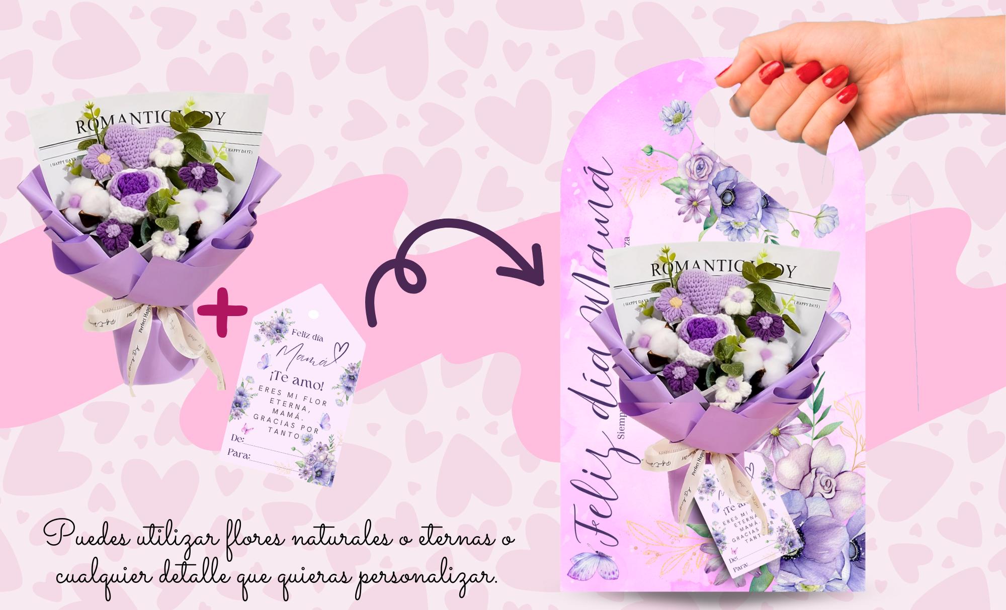 Happy Mother’s Day Flower Holder Card, Flower Packaging, Mother’s Day ...