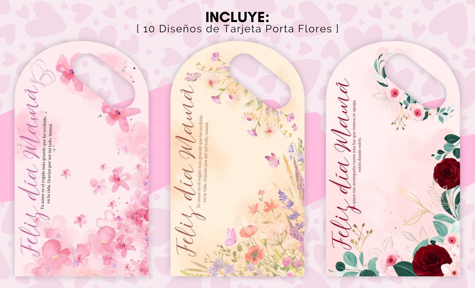 Happy Mother’s Day Flower Holder Card, Flower Packaging, Mother’s Day ...