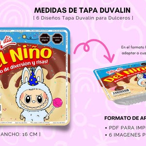 Printable Duvalín Lid Template, Duvalín Label Happy Children's Day, PNG ...