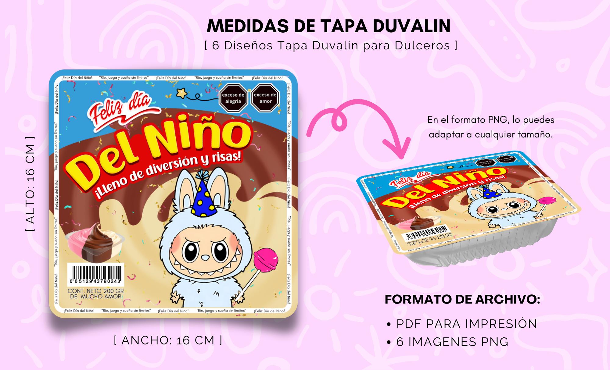 Printable Duvalín Lid Template, Duvalín Label Happy Children's Day, PNG ...