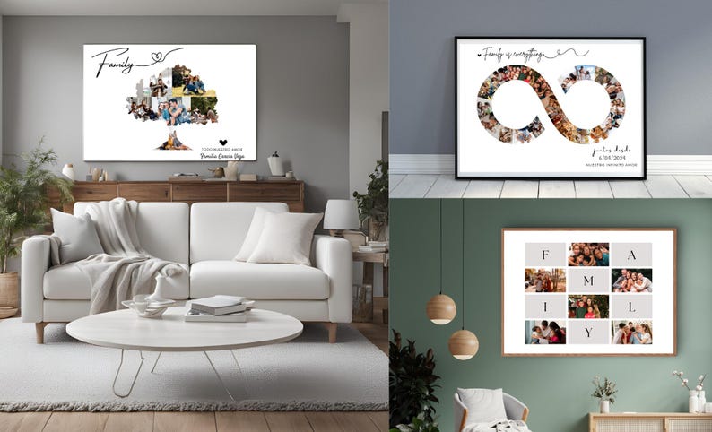 Family Photo Frame, Family Photo Collage, Family Photo Frames, Editable ...