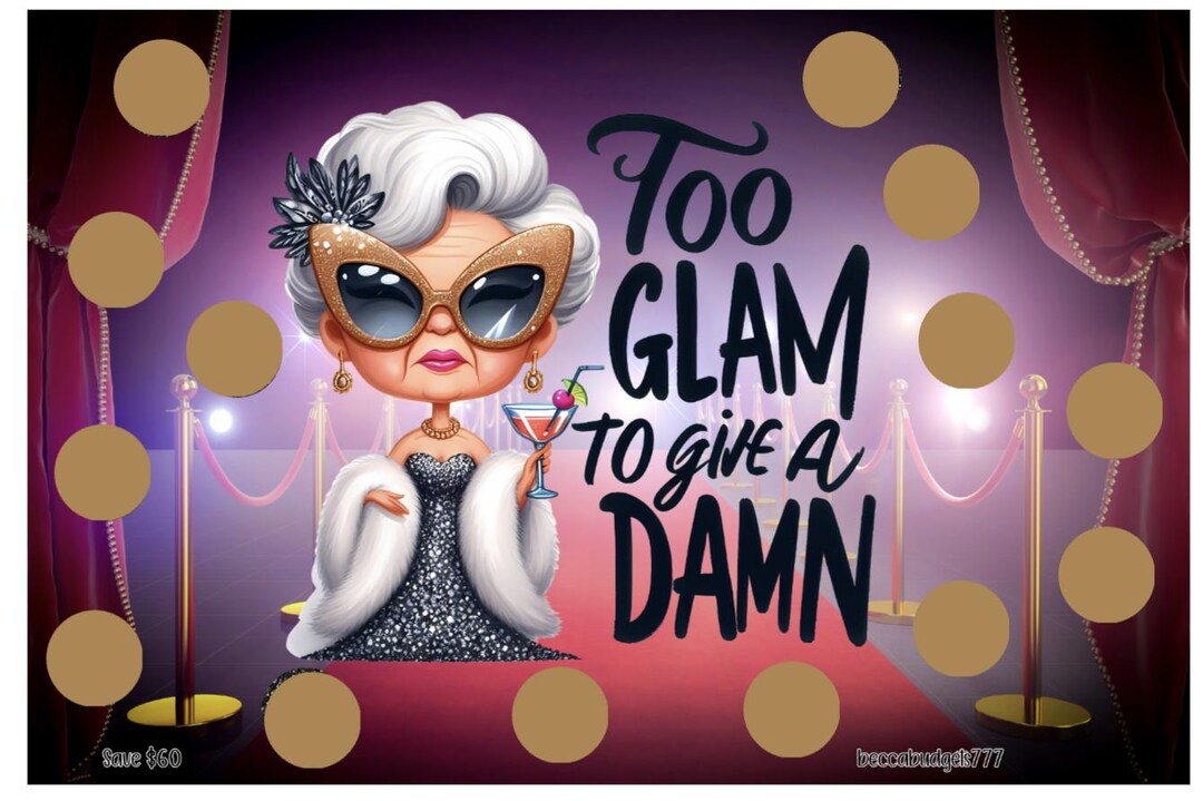 TOO GLAM Scratch off Savings Challenge - Etsy