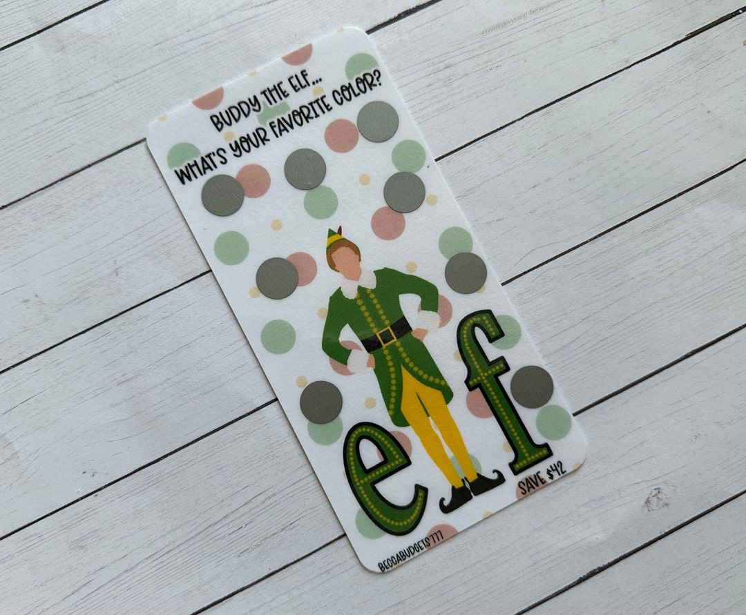 BUDDY THE ELF Scratch off Savings Challenge - Etsy
