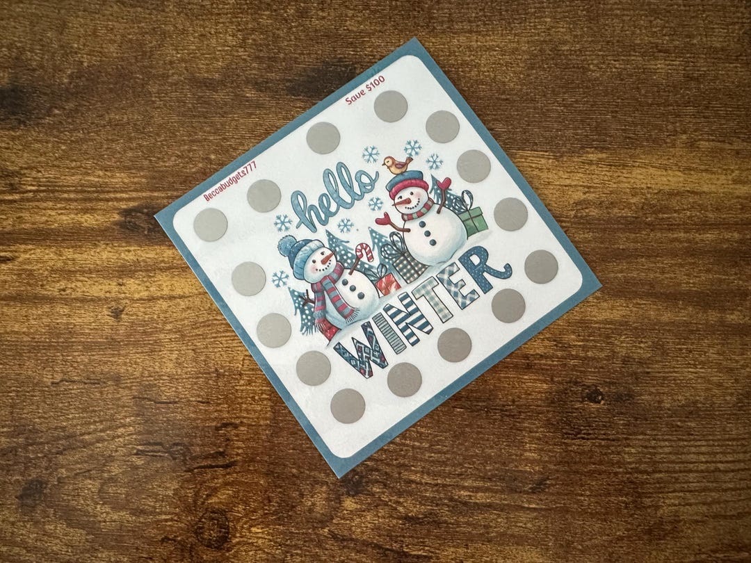 HELLO WINTER Scratch off Savings Challenge - Etsy