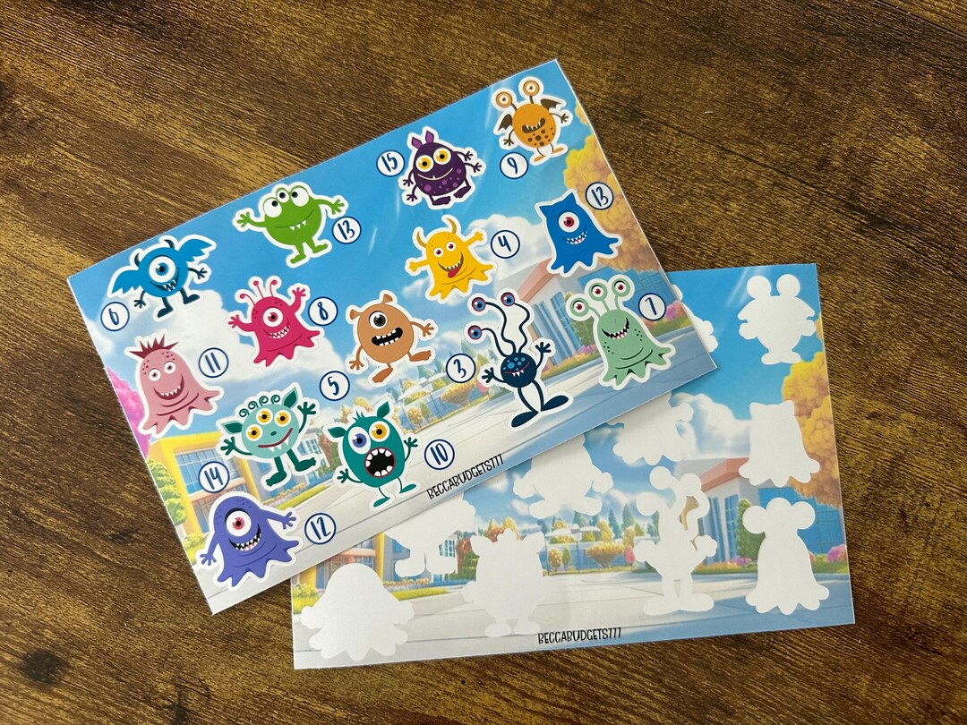 MONSTER UNIVERSITY Sticker Challenge - Etsy