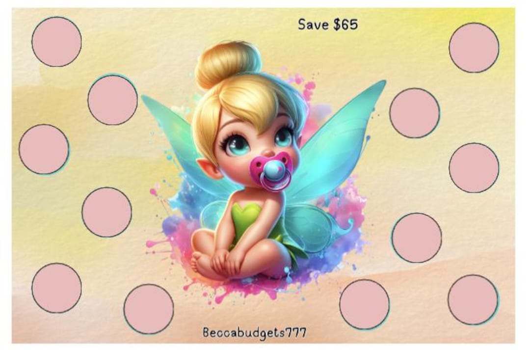 BABY TINKERBELL Scratch off Savings Challenge - Etsy