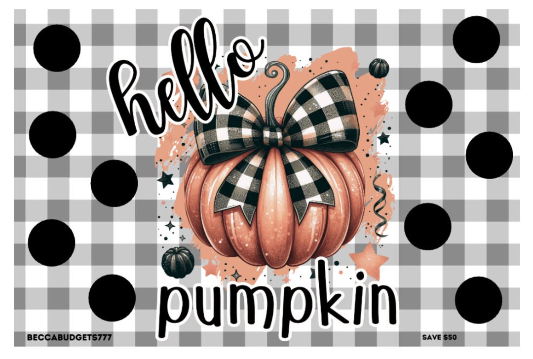 HELLO PUMPKIN Scratch off Savings Challenge - Etsy