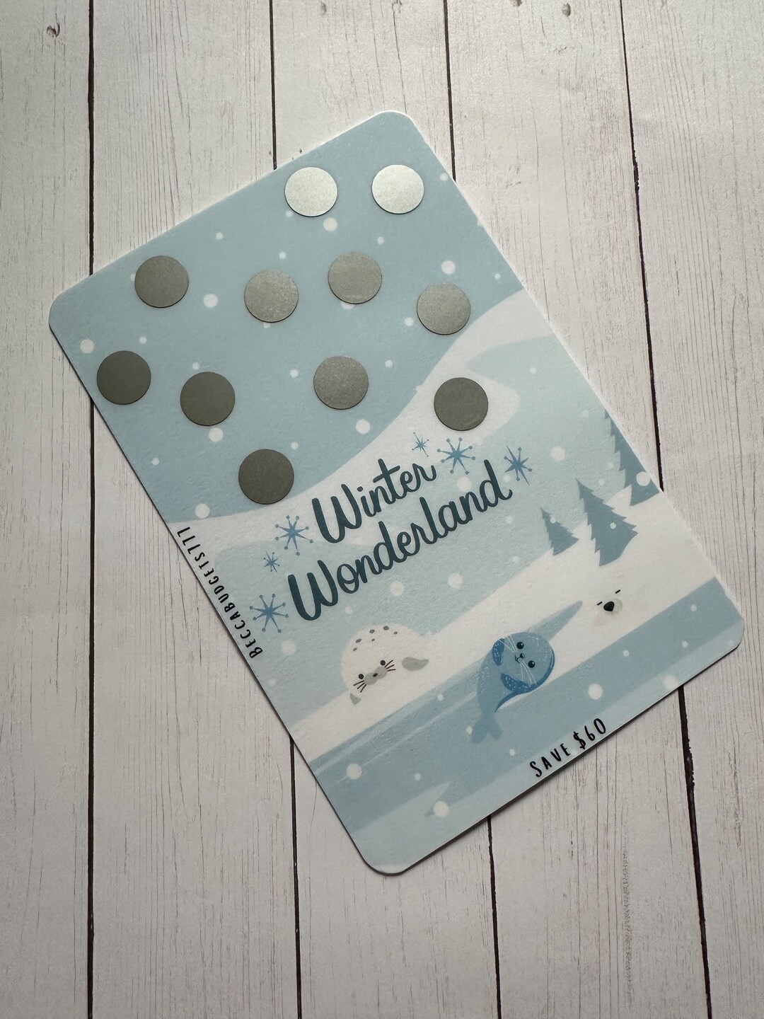 WINTER WONDERLAND Scratch off Savings Challenge - Etsy