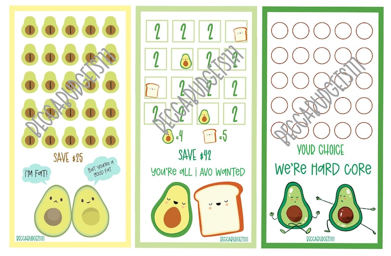 AVOCADO Savings Challenge ***digital Download*** - Etsy