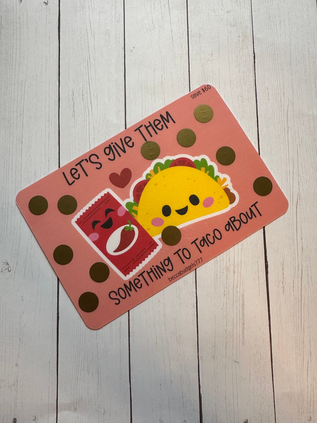 TACO ABOUT Scratch off Savings Challenge - Etsy