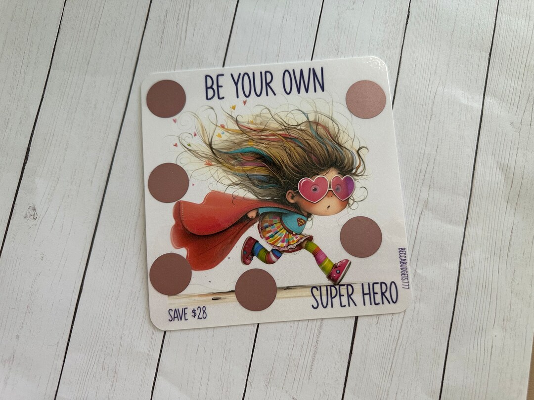 BE A SUPERHERO Scratch off Savings Challenge - Etsy