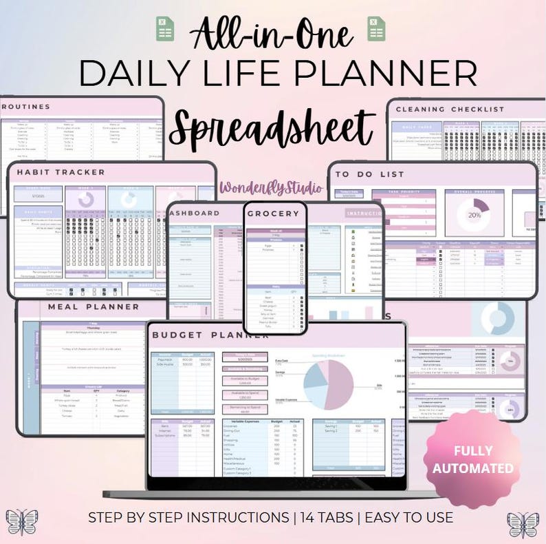 Google Sheets Template |all in One Digital Planner | Ultimate Life ...