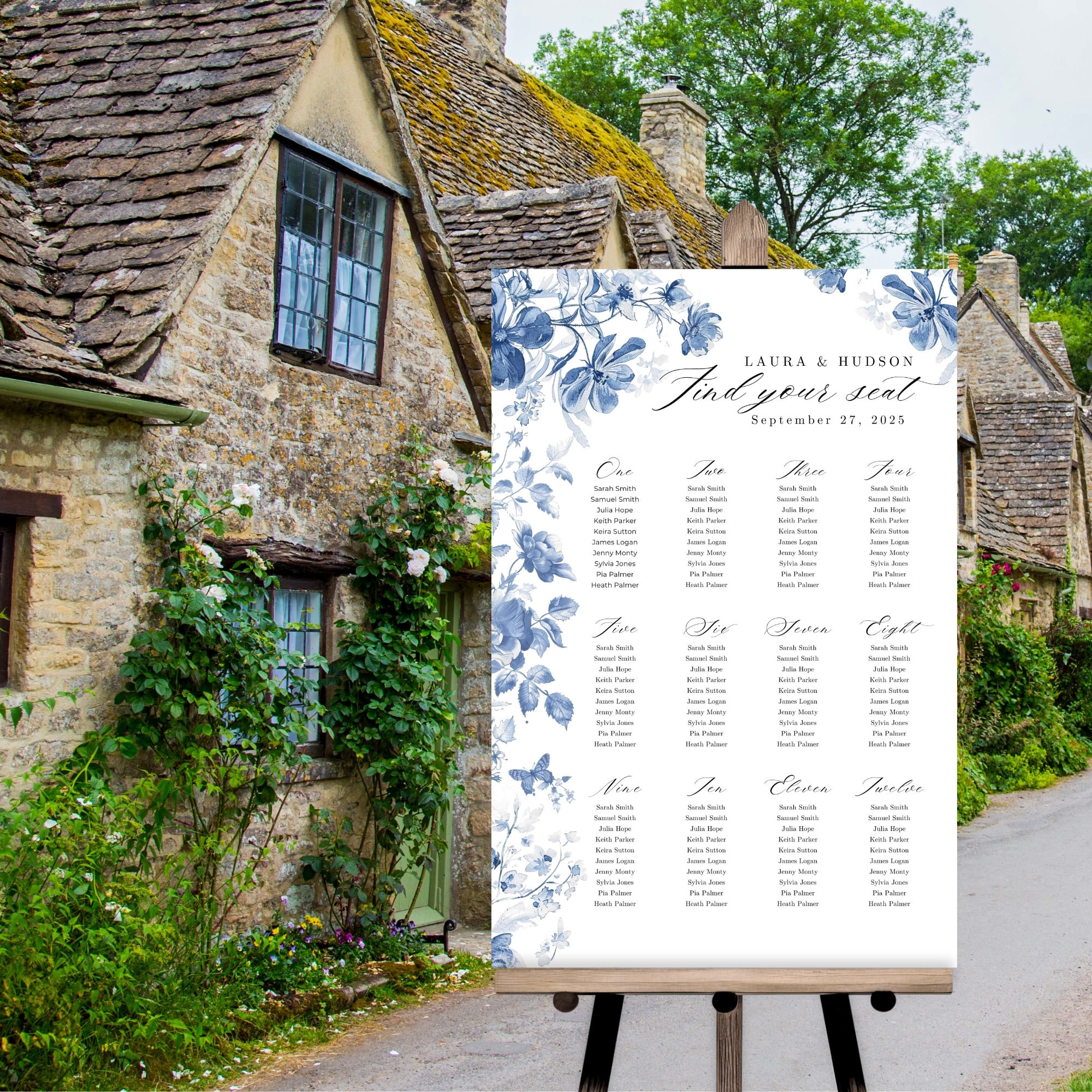 Traditional Wedding Seating Chart Template, Elegant Wedding Seating ...