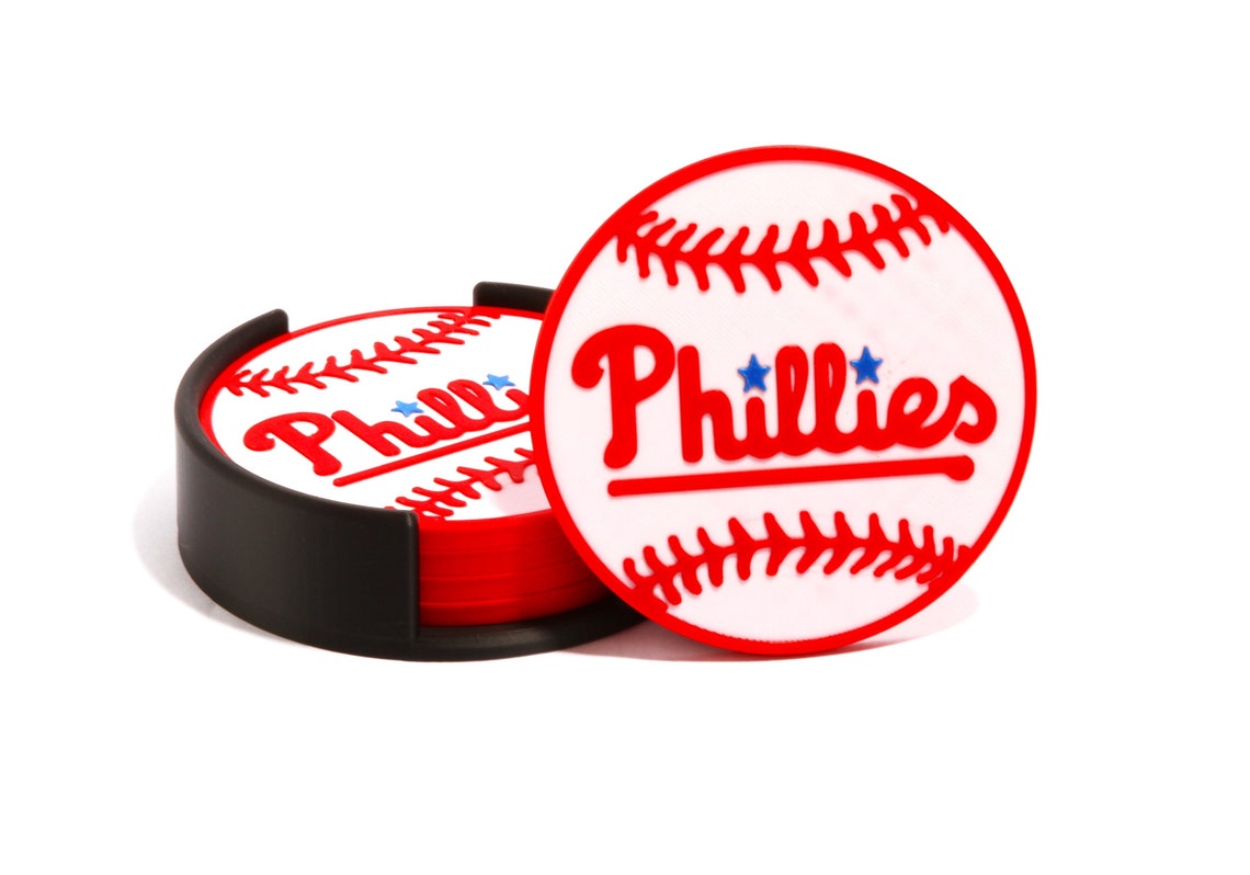 Philadelphia Phillies Drink Coasters With Holder - Etsy