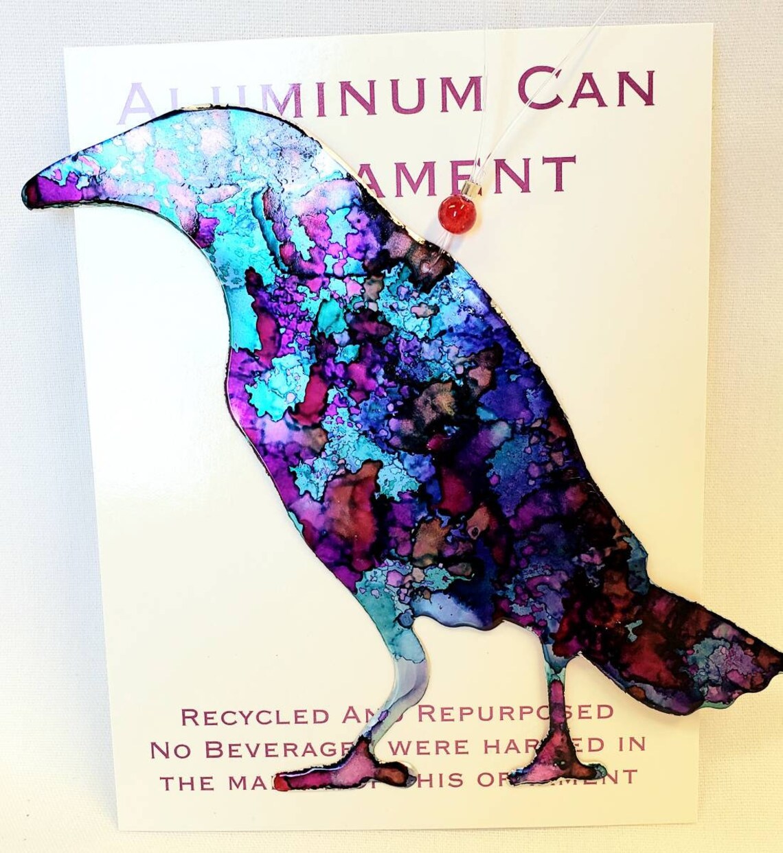 Raven Ornament Recycled Aluminum Cans - Etsy