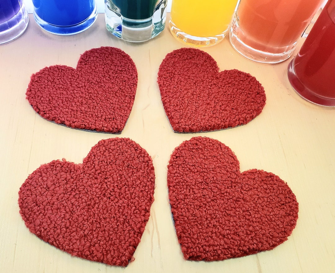 Rugs for Your Mugs / Heart Coaster - Etsy