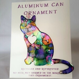 Love Cat Ornament Recycled Aluminum Cans - Etsy