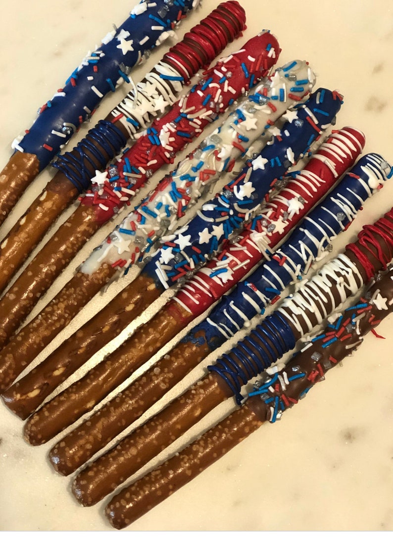 USA Chocolate Covered Pretzels Festive Treats - Etsy