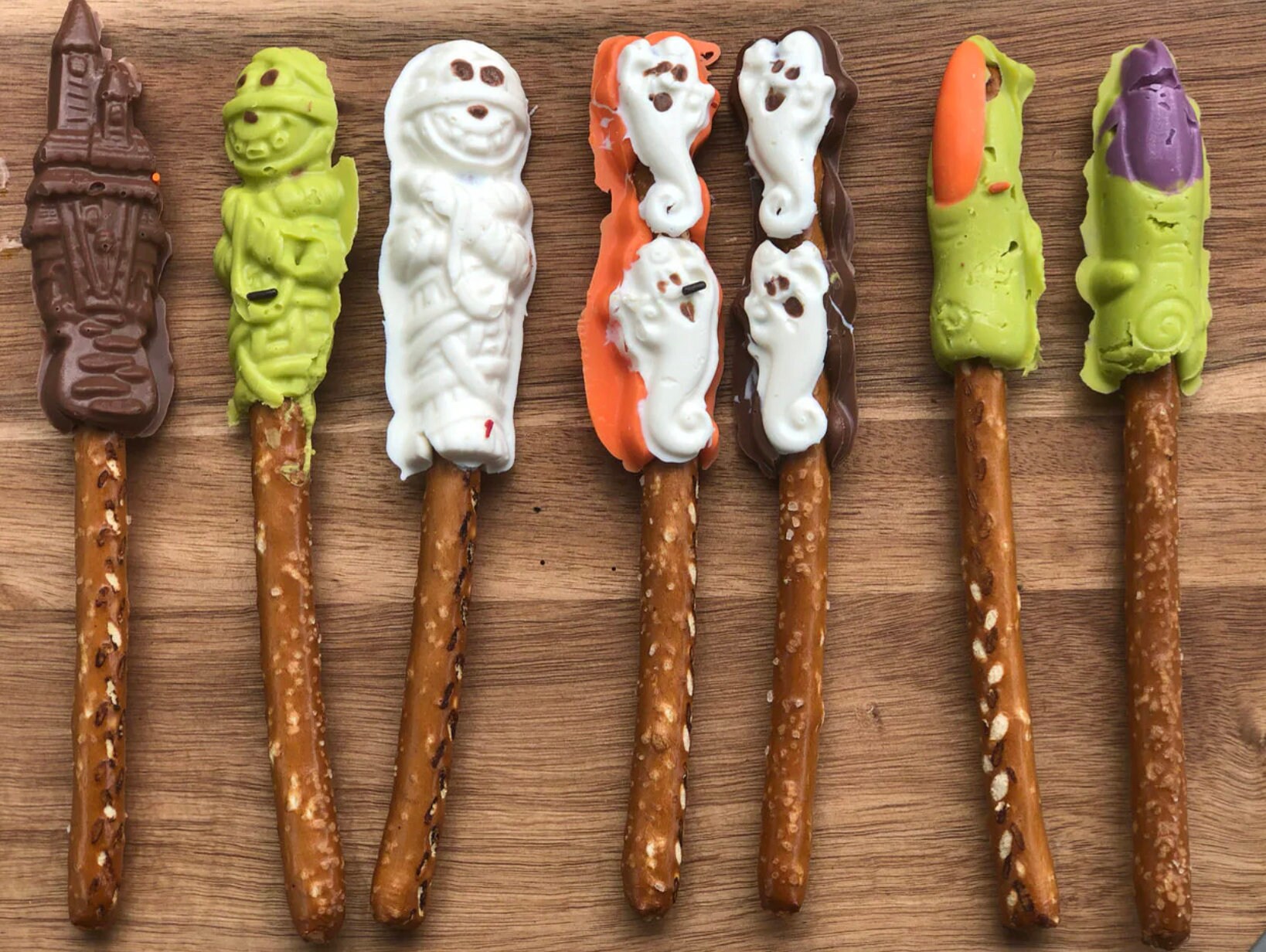 Halloween Themed Chocolate Covered Gourmet Pretzels Spooky Treats ...