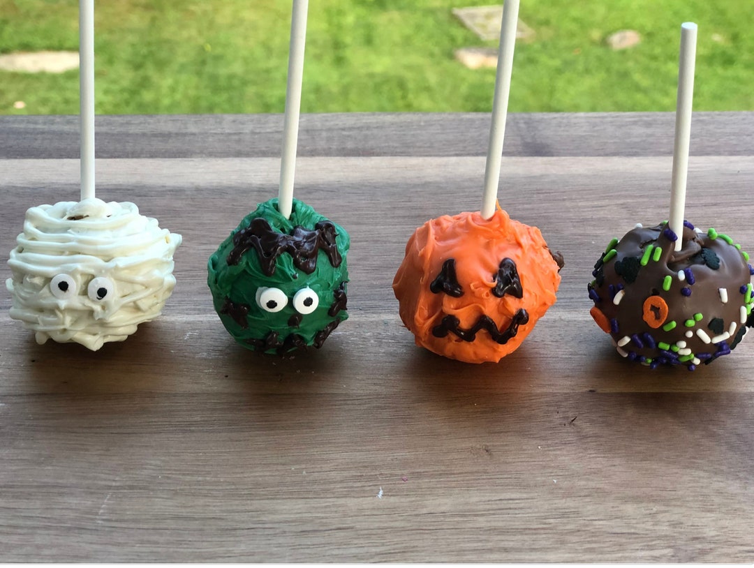 Halloween Fall Funfetti Cake Pops Pumpkins Frankenstein Sprinkles Ghost ...