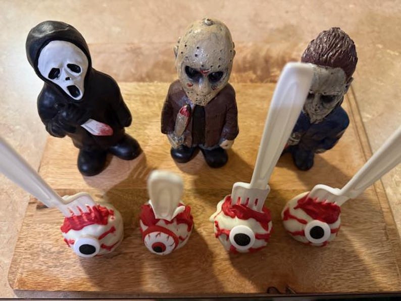 Horror Bloody Eye Ball Fork Pop Halloween Cake Pops Variety Cake Spooky ...