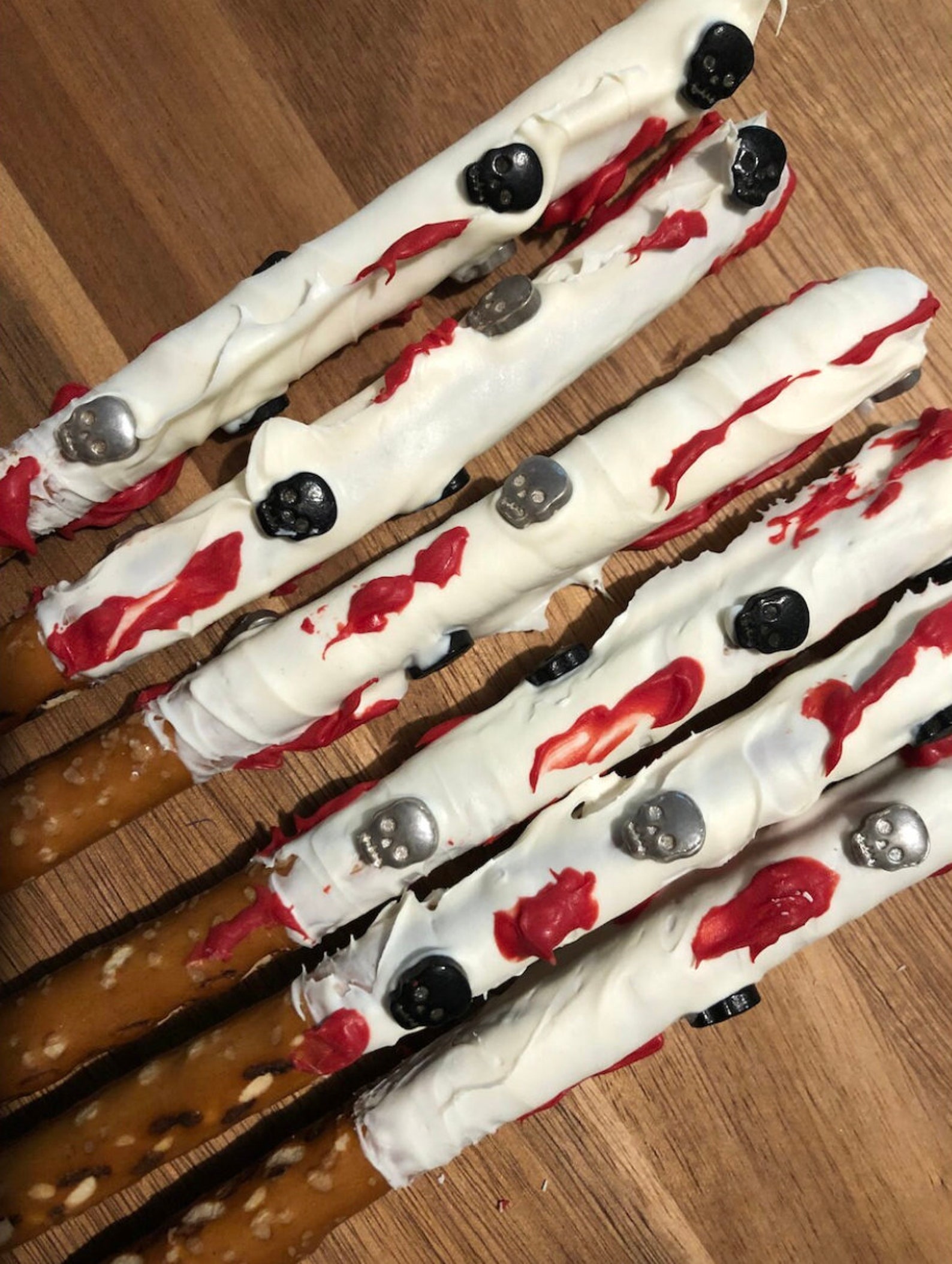 Horror Themed Chocolate Covered Gourmet Pretzels Halloween Bloody - Etsy
