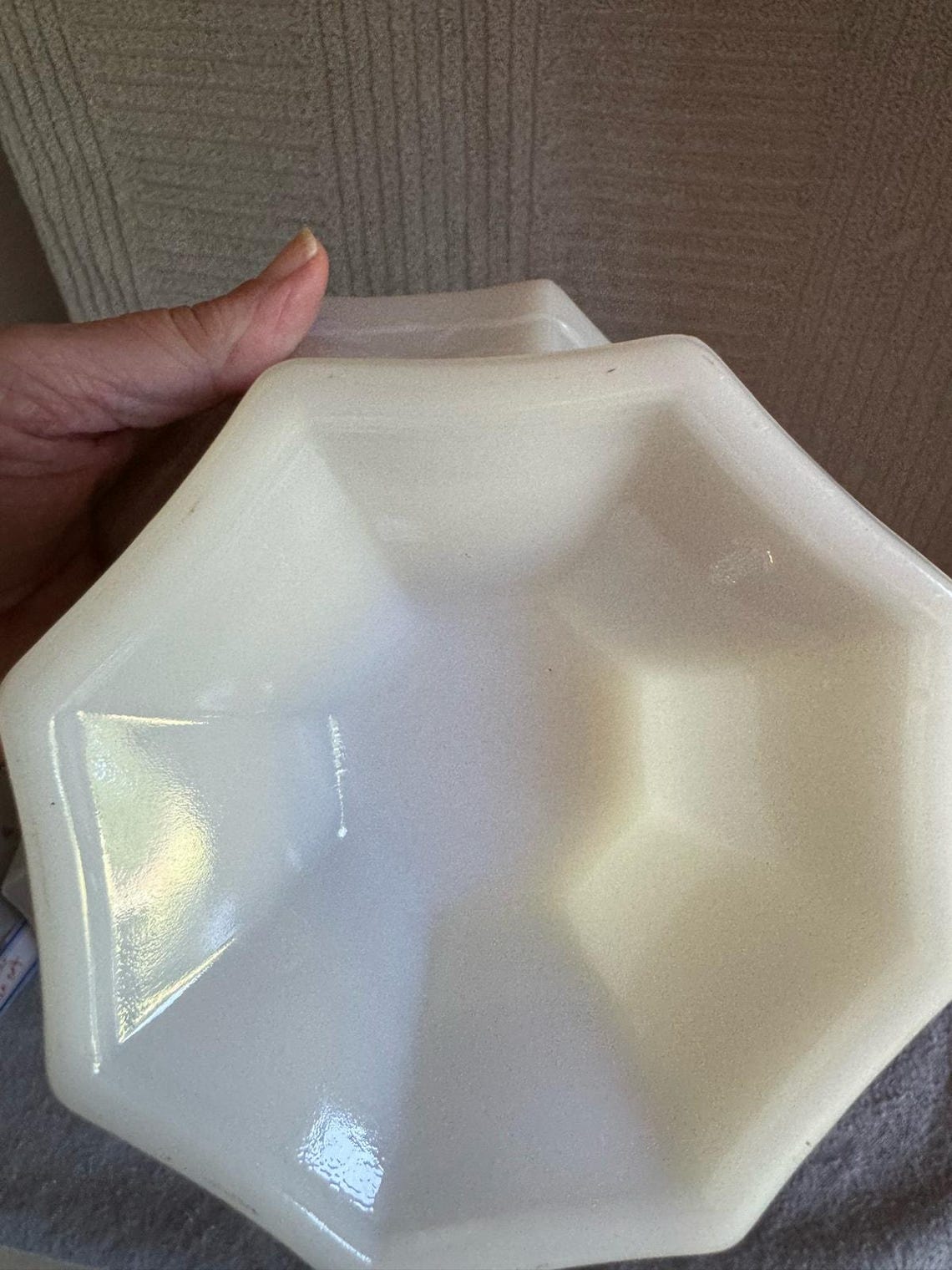 Anchor Hocking Vintage Milk Glass Candy Dish With Lid Grapes Stippled ...