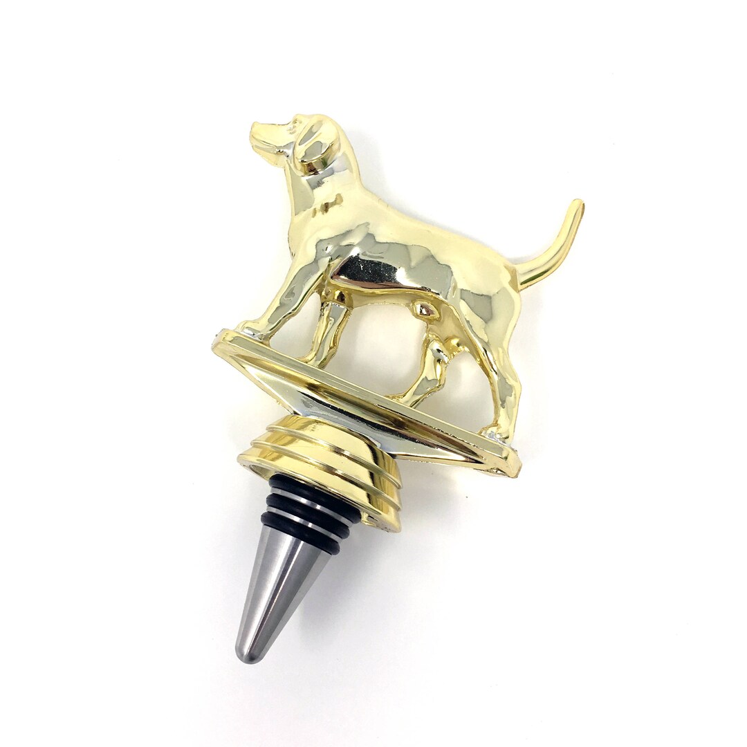Beagle Trophy Wine Stopper With Stainless Steel Base - Etsy