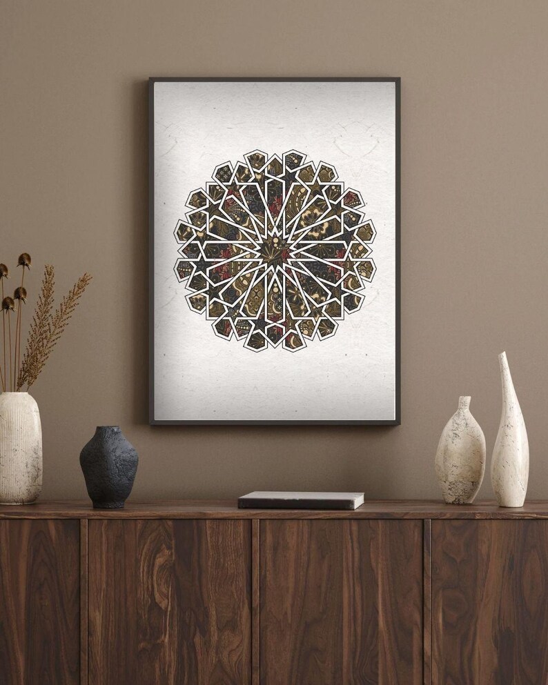Batik Islamic Wall Decor | Modern Muslim Art | Boho Muslim Decor ...