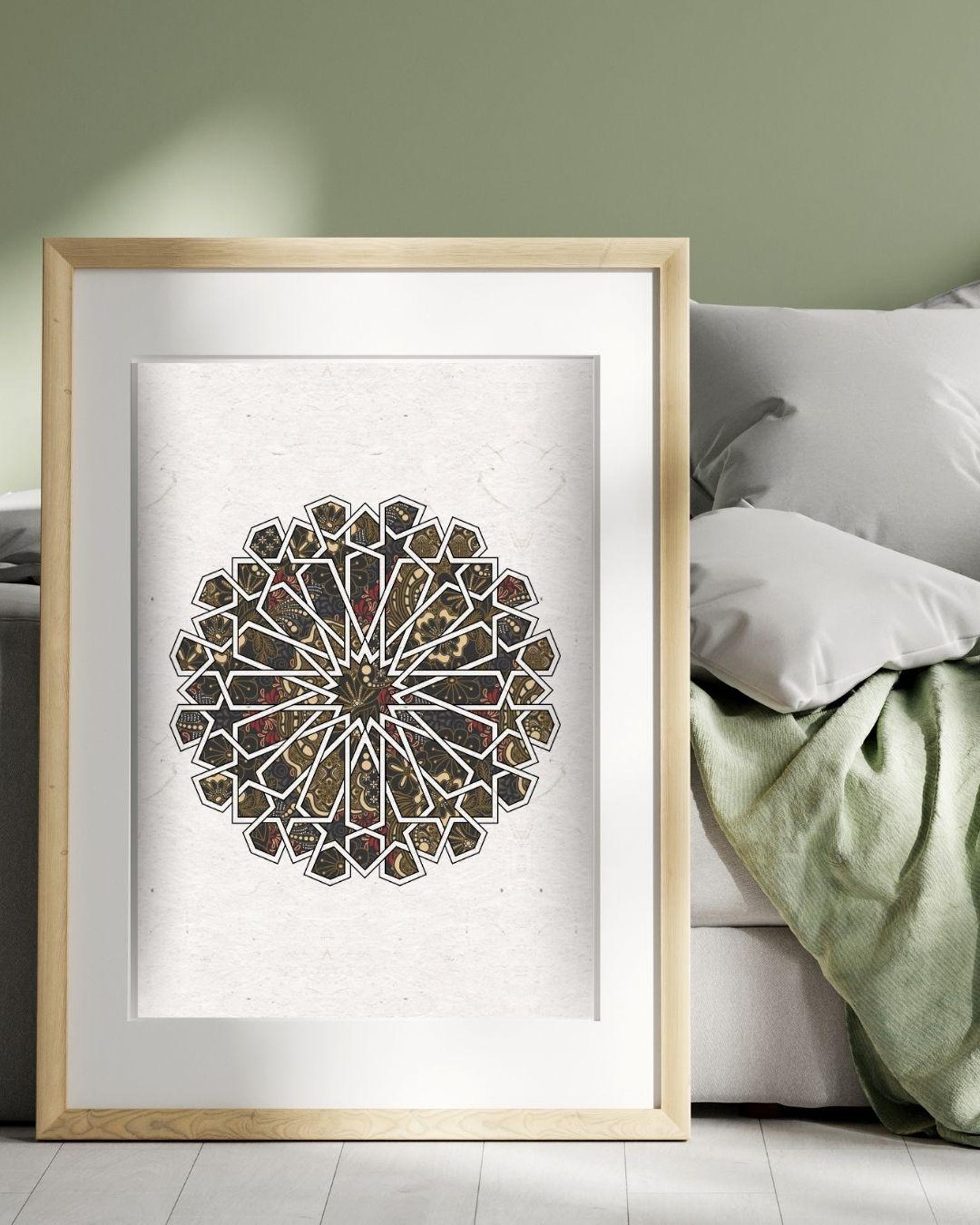 Batik Islamic Wall Decor | Modern Muslim Art | Boho Muslim Decor ...