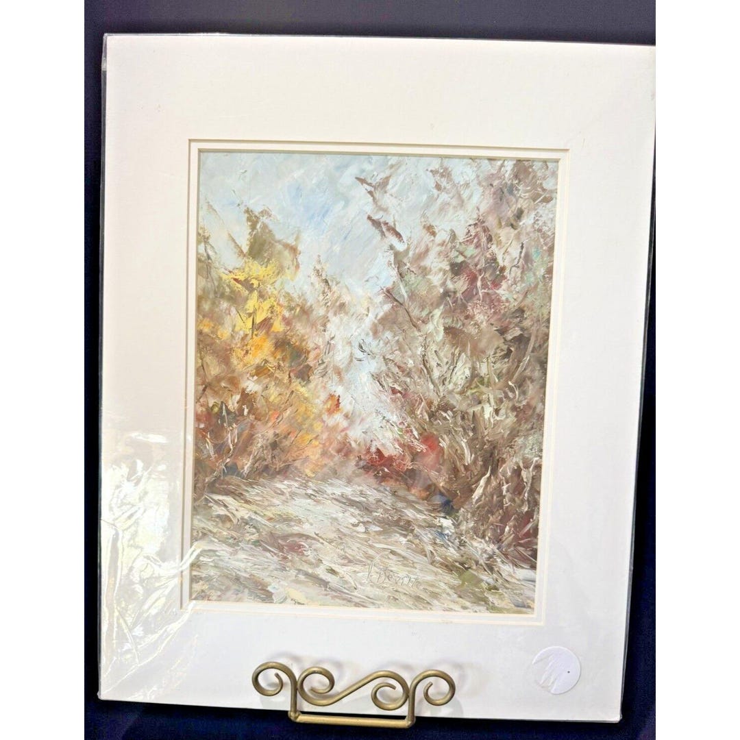 Original Oil Painting by Virginia Beville Abstract Landscape Matted ...