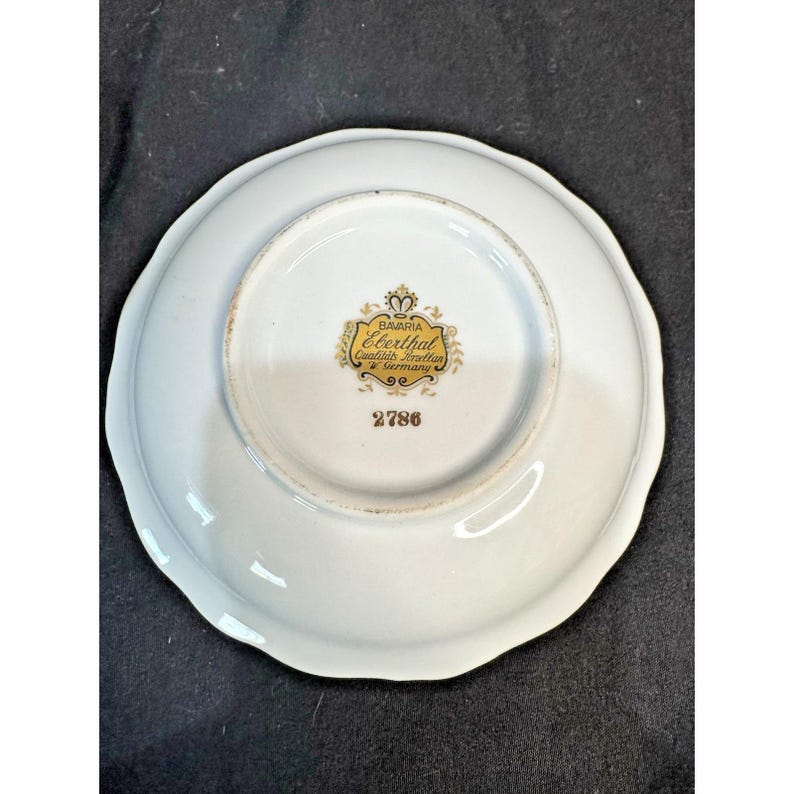 Bavaria Eberthal Porcelain 2786 Saucer Brown White Gold West Germany - Etsy