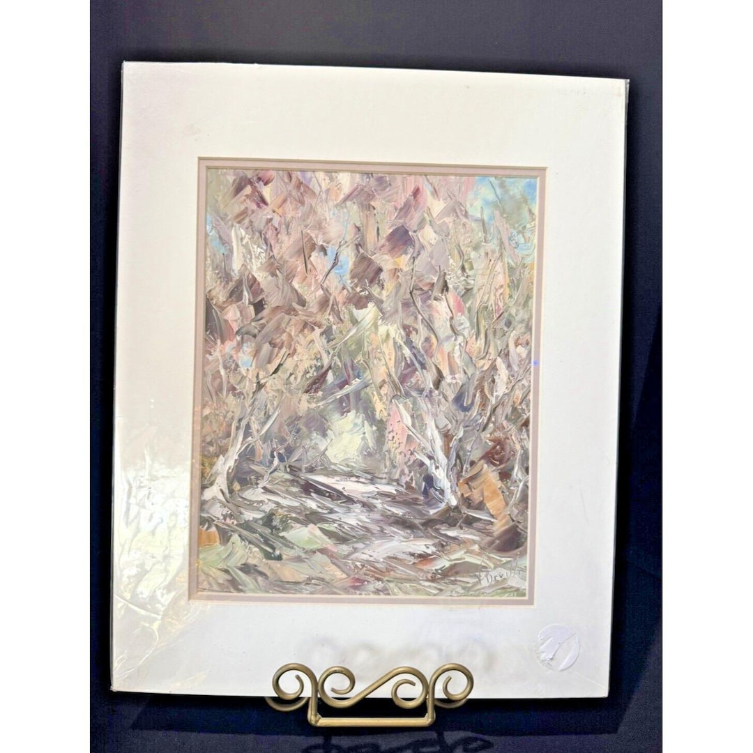 Original Oil Painting by Virginia Beville Abstract Landscape Matted ...