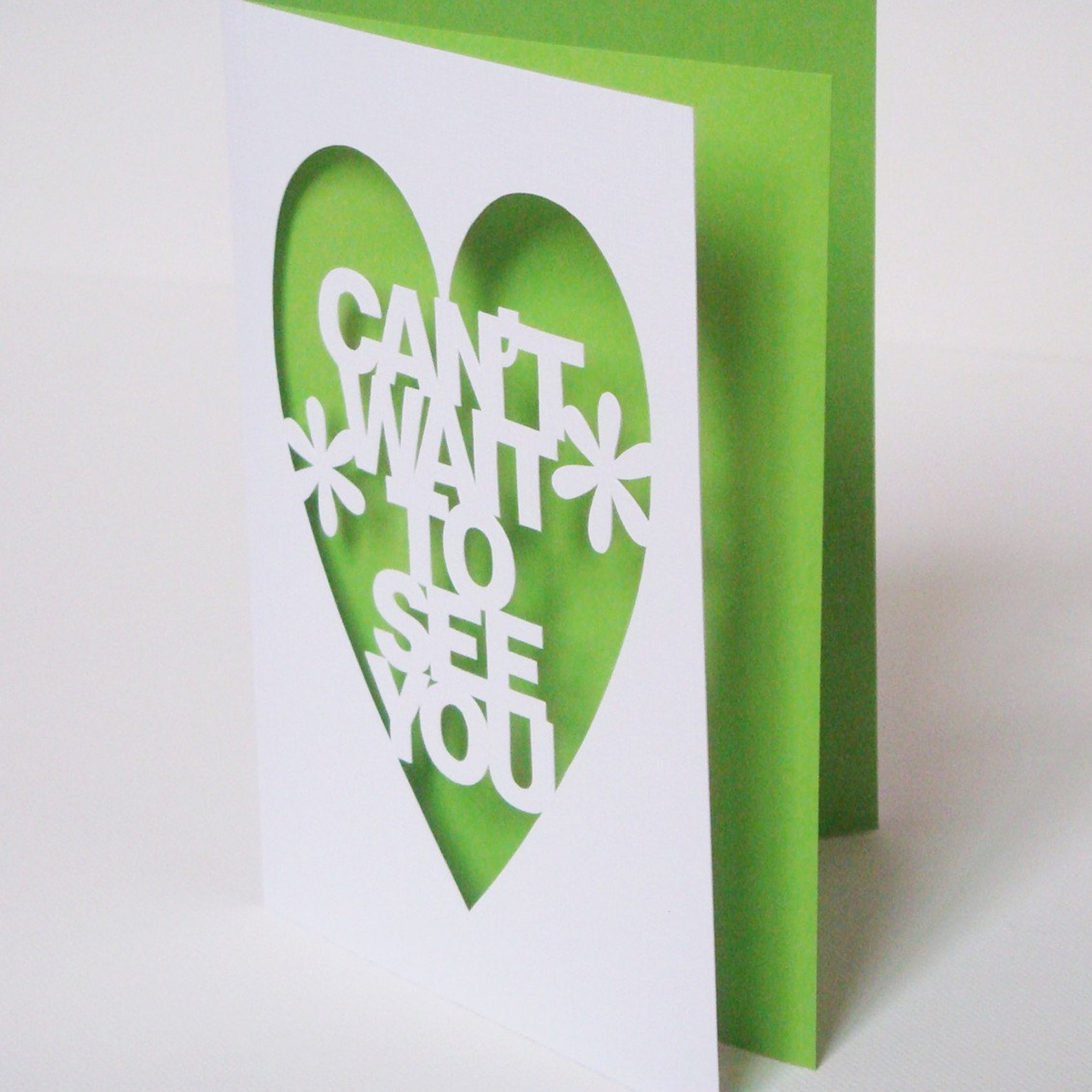 Cant Wait To See You Hand Cut Greetings Card Etsy