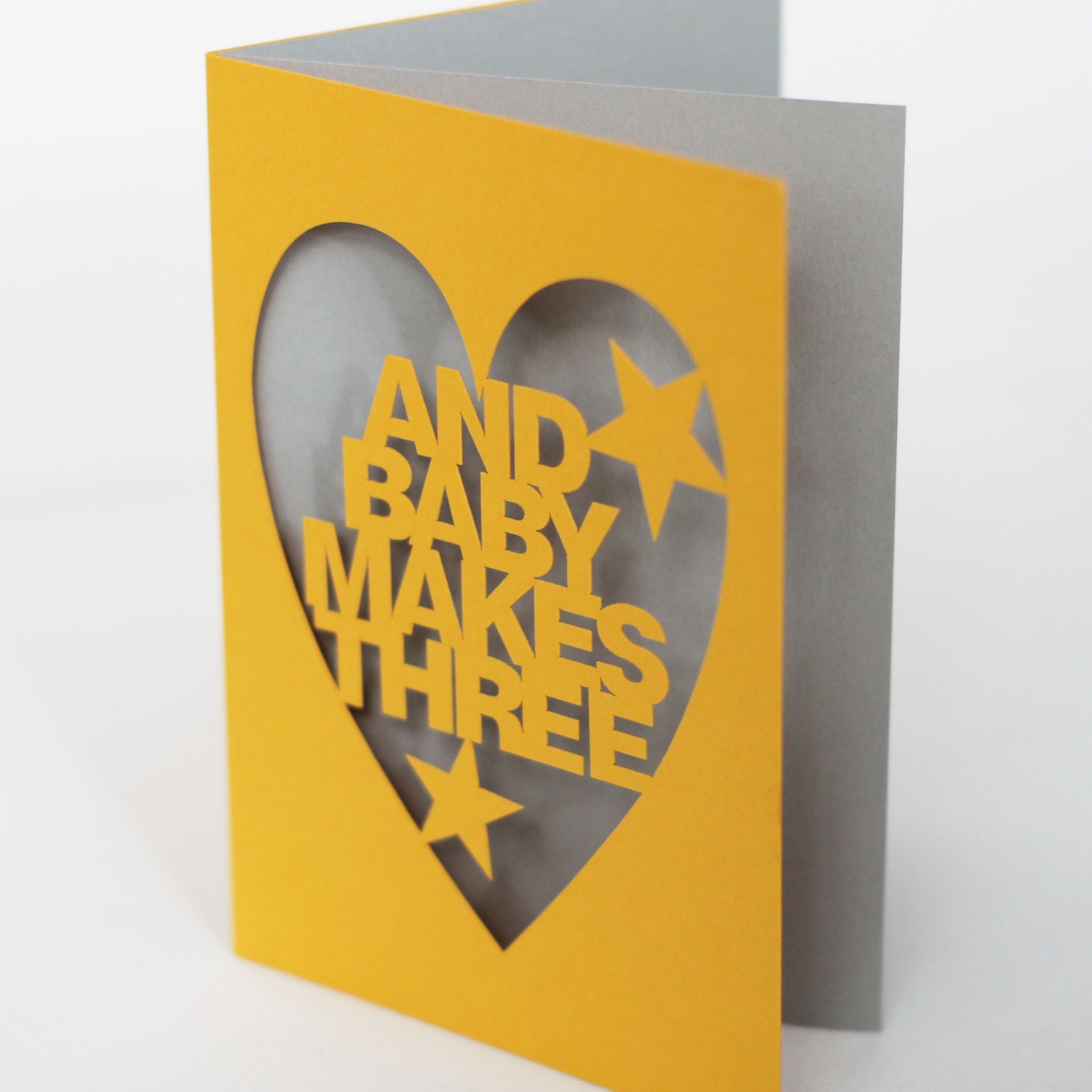 Papercut New Baby Celebration Greetings Card and Baby Makes Three ...