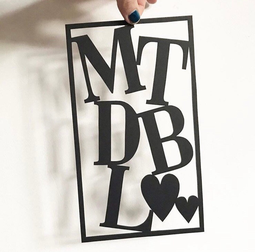 Hand Cut Out Bespoke Customised Family Initials Papercut - Etsy