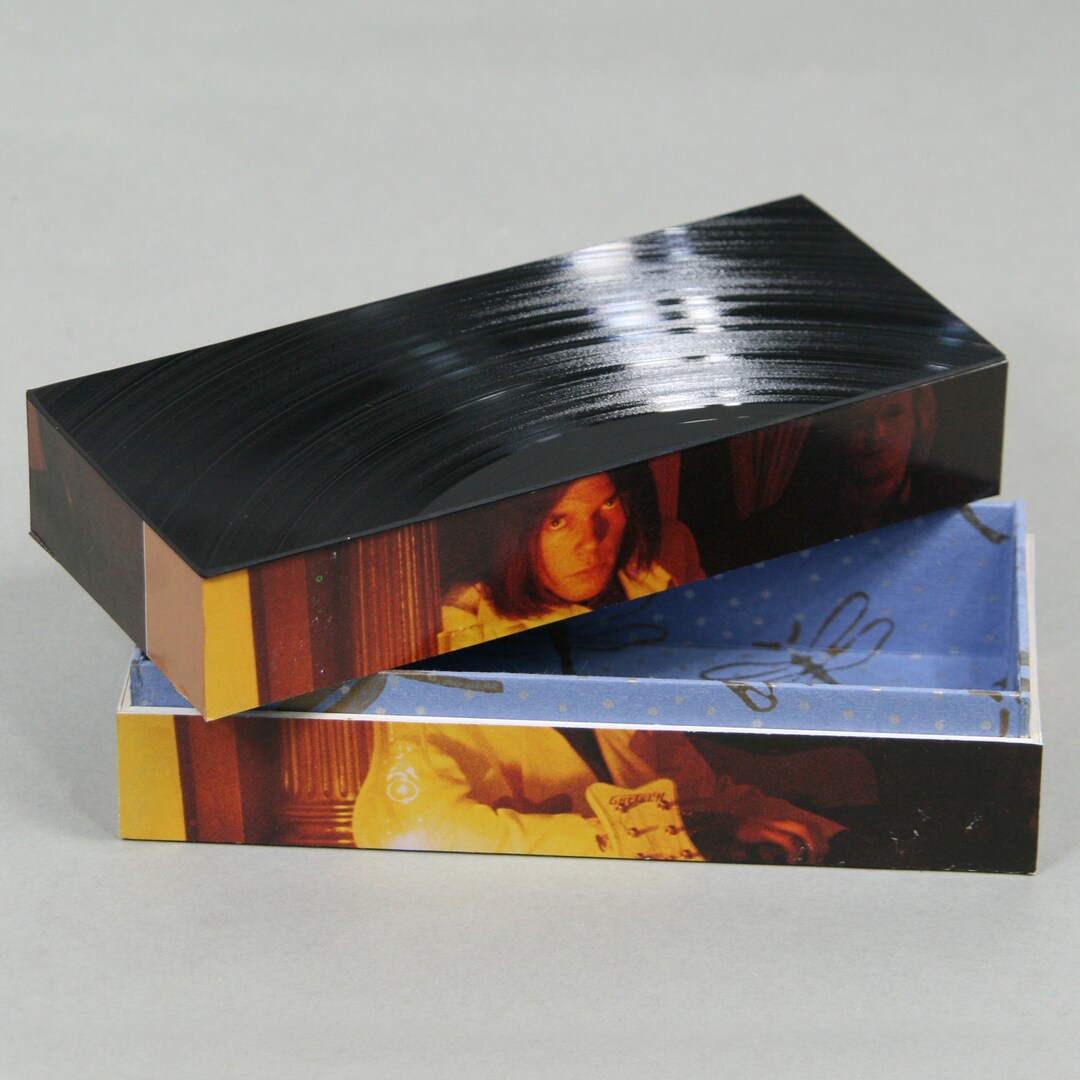 Mini Groove Box - Handmade From Recycled Vinyl Record Neil Young Decade ...