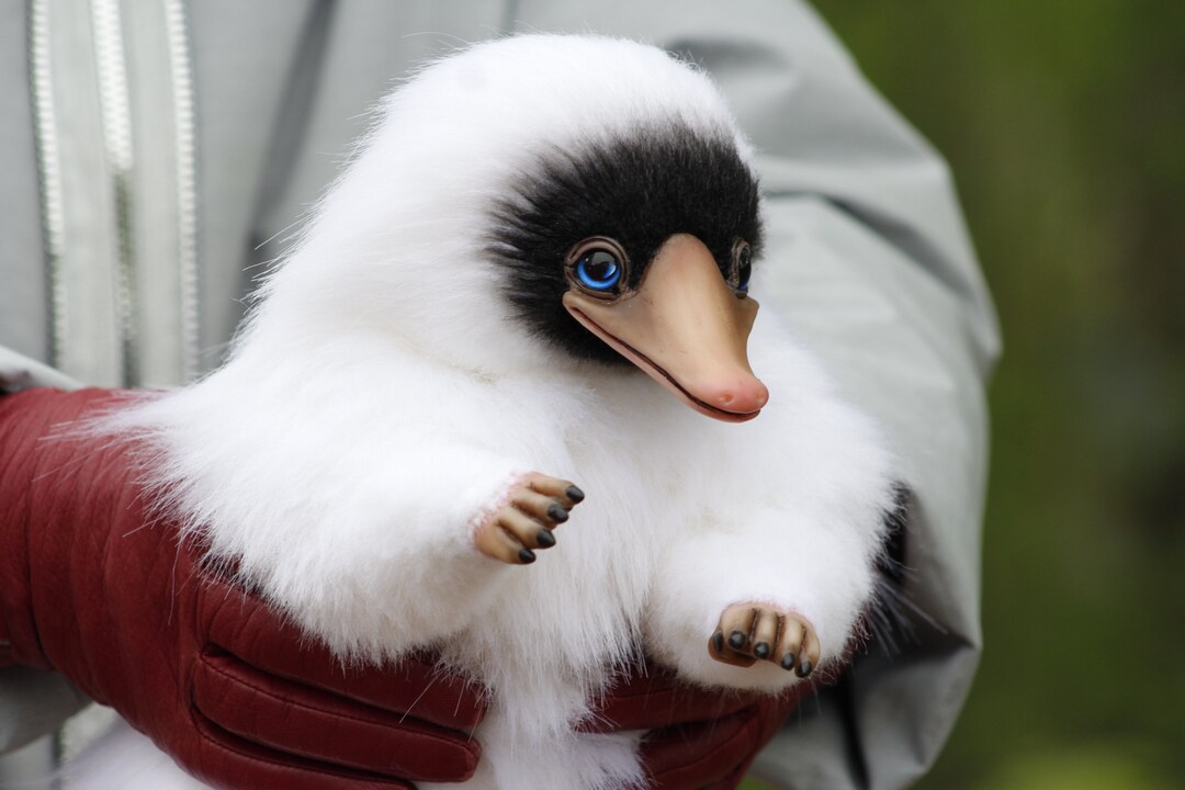 White Niffler Plush Fantastic Beast Art Doll - Etsy