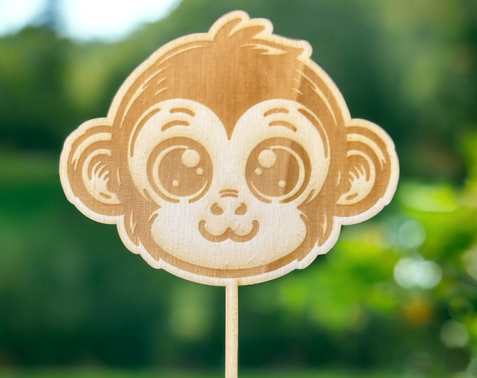 Cake Topper Monkey Birthday, Cake Decoration, Cake Topper - Etsy