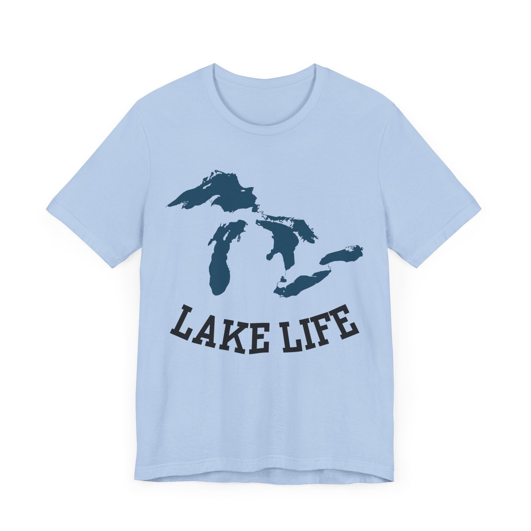 Lake Life T-shirt, Great Lakes Tee, Midwest Pride, Unisex Adult T-shirt ...